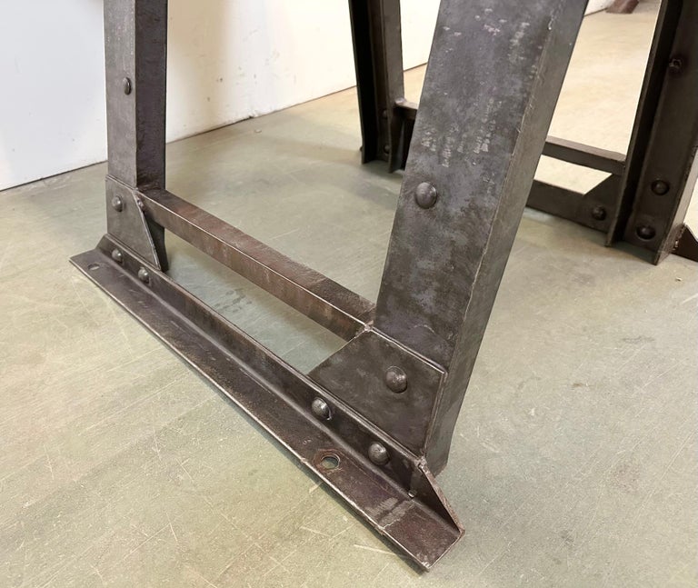 Industrial Riveted Coffee Table, 1960s For Sale at 1stDibs