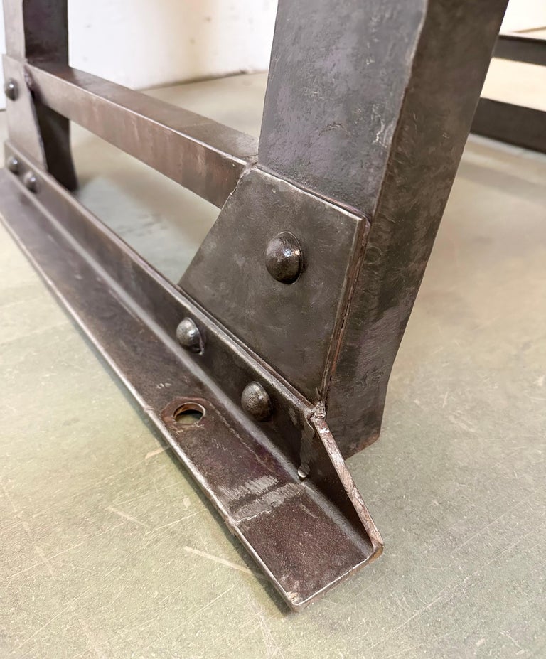 Industrial Riveted Coffee Table, 1960s For Sale at 1stDibs