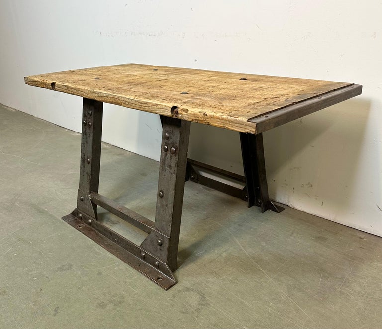 Industrial Riveted Coffee Table, 1960s For Sale at 1stDibs