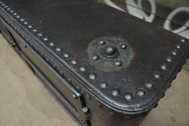 Industrial Riveted Iron Cabinet at 1stDibs | riveting