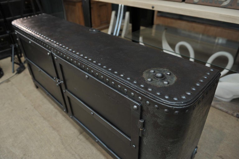Industrial Riveted Iron Cabinet at 1stDibs | riveting