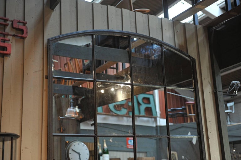 Industrial Riveted Iron Factory 1920s Windows Mirror at 1stDibs
