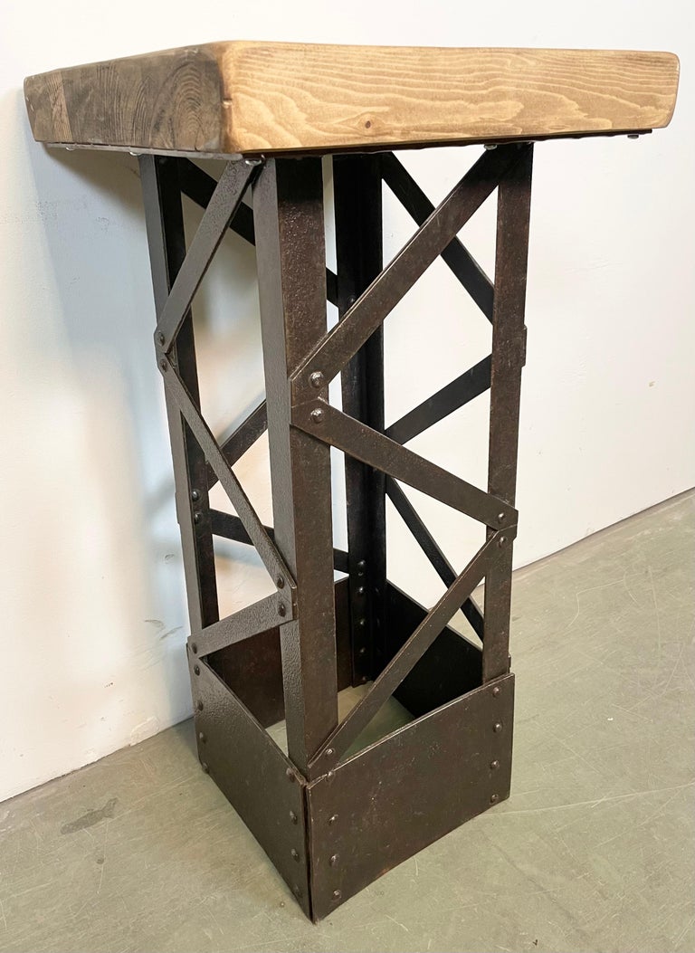 Industrial Riveted Side Table, 1960s For Sale at 1stDibs