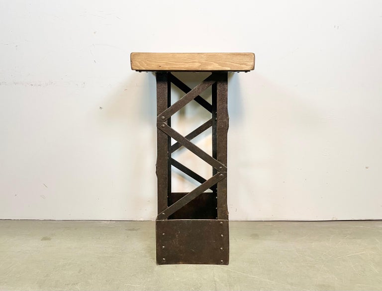 Industrial Riveted Side Table, 1960s For Sale at 1stDibs