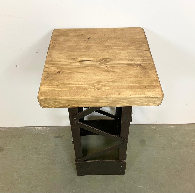 Industrial Riveted Side Table, 1960s For Sale at 1stDibs
