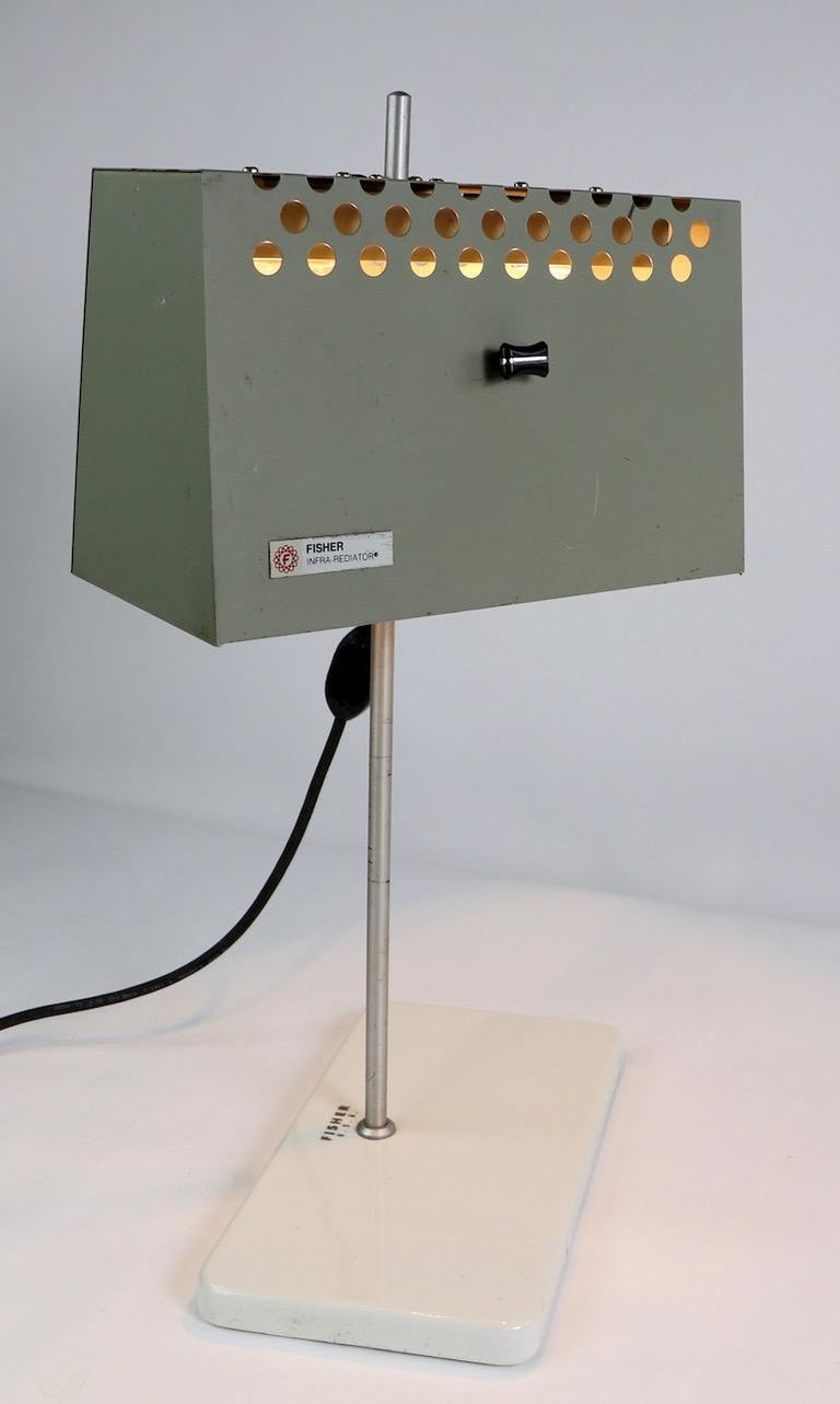 Industrial Scientific Adjustable Desk Table Lamp by Fisher at 1stDibs