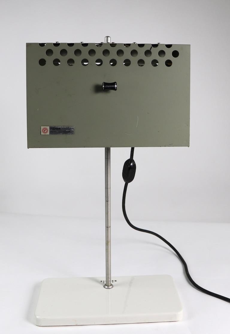 Industrial Scientific Adjustable Desk Table Lamp by Fisher at 1stDibs