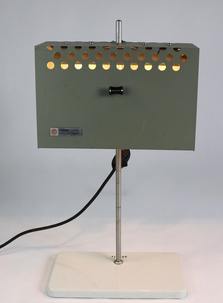 Industrial Scientific Adjustable Desk Table Lamp by Fisher at 1stDibs