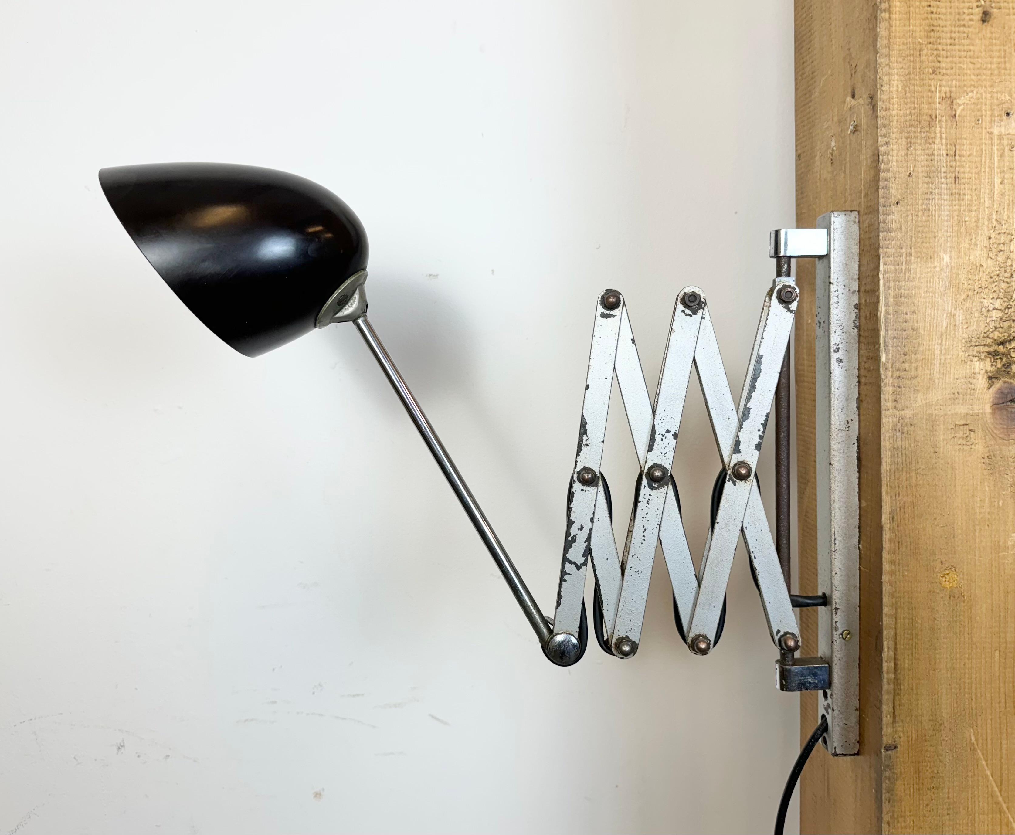 Industrial Scissor Wall Lamp, 1950s For Sale at 1stDibs