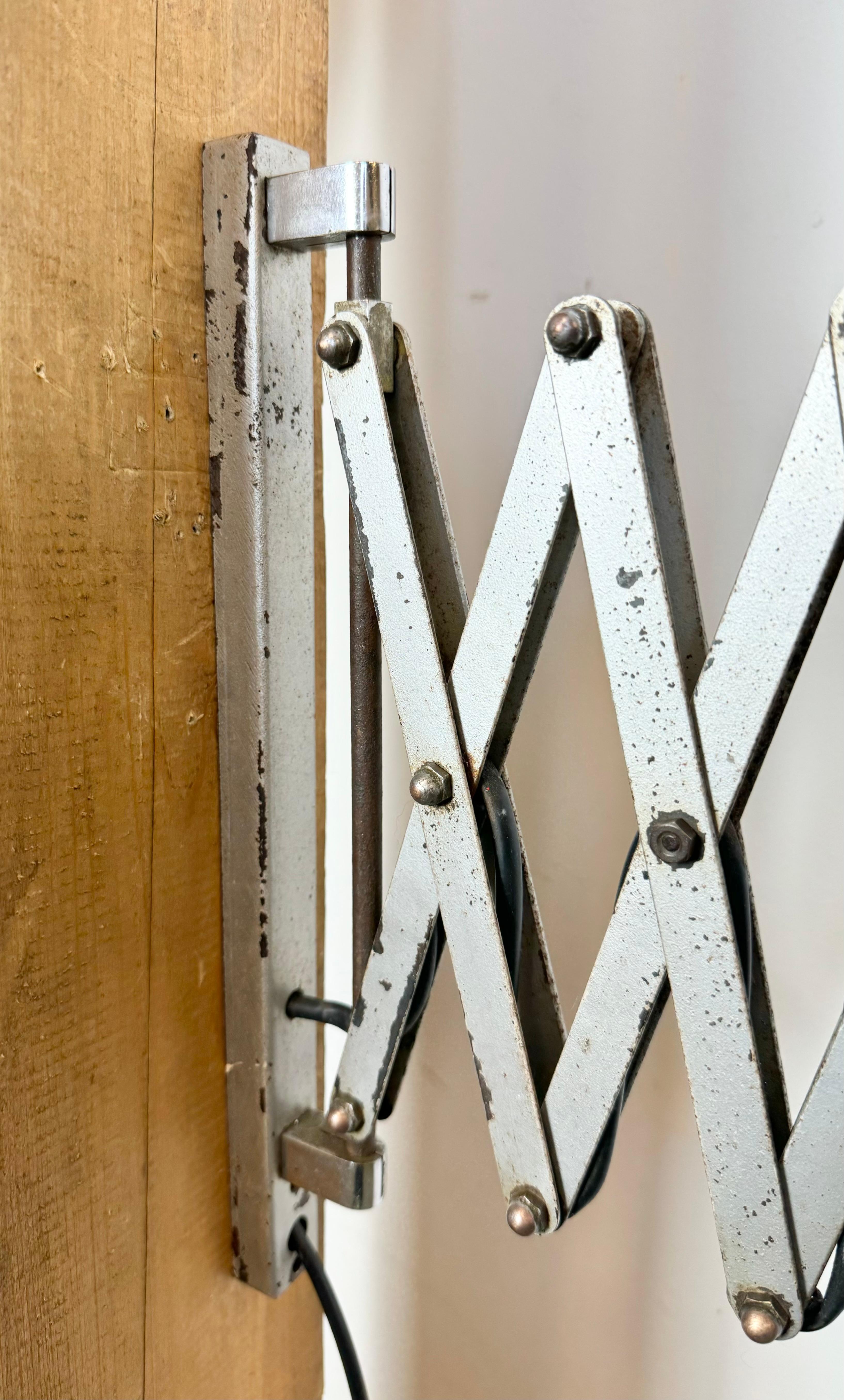 Industrial Scissor Wall Lamp, 1950s For Sale at 1stDibs