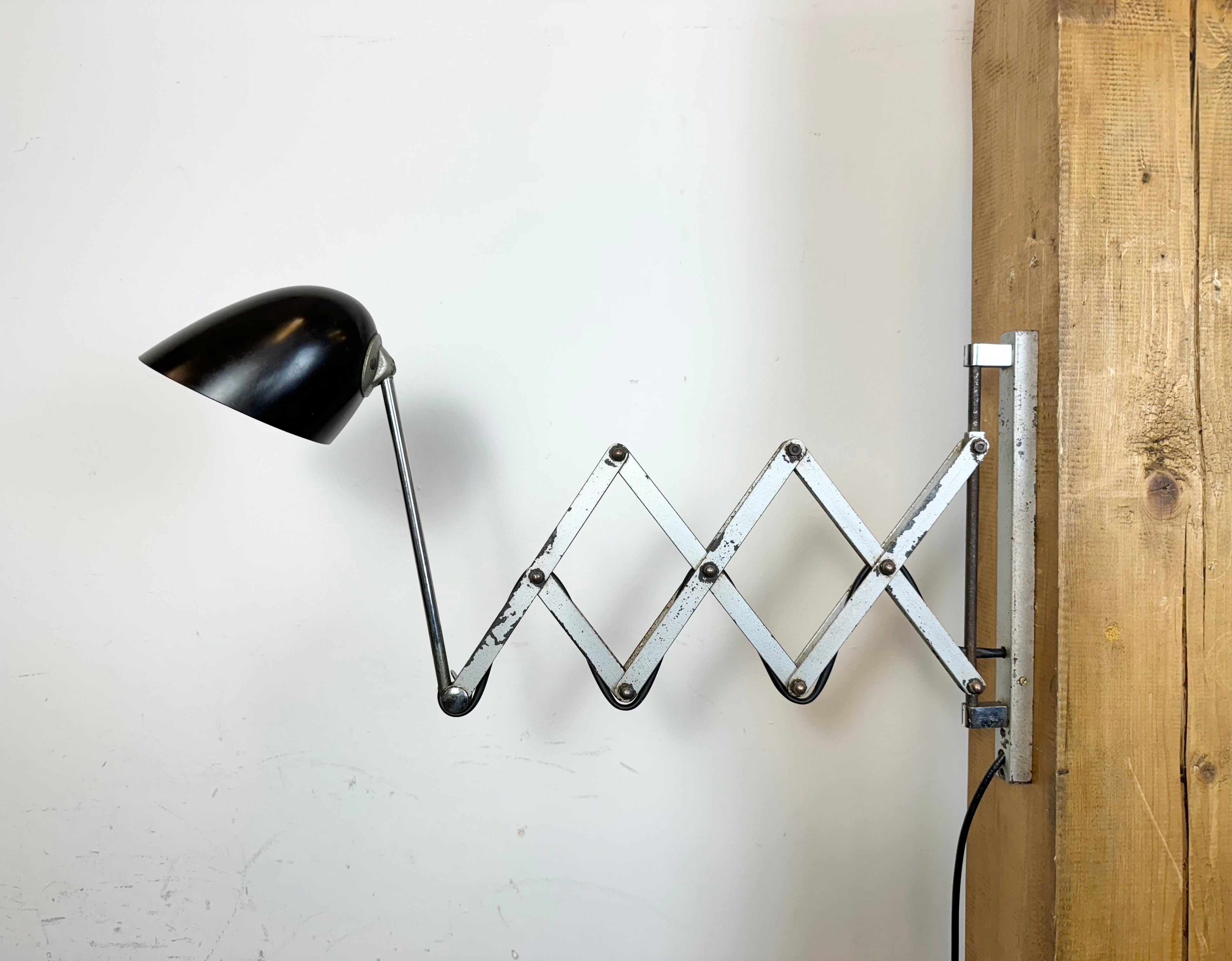 Industrial Scissor Wall Lamp, 1950s For Sale at 1stDibs