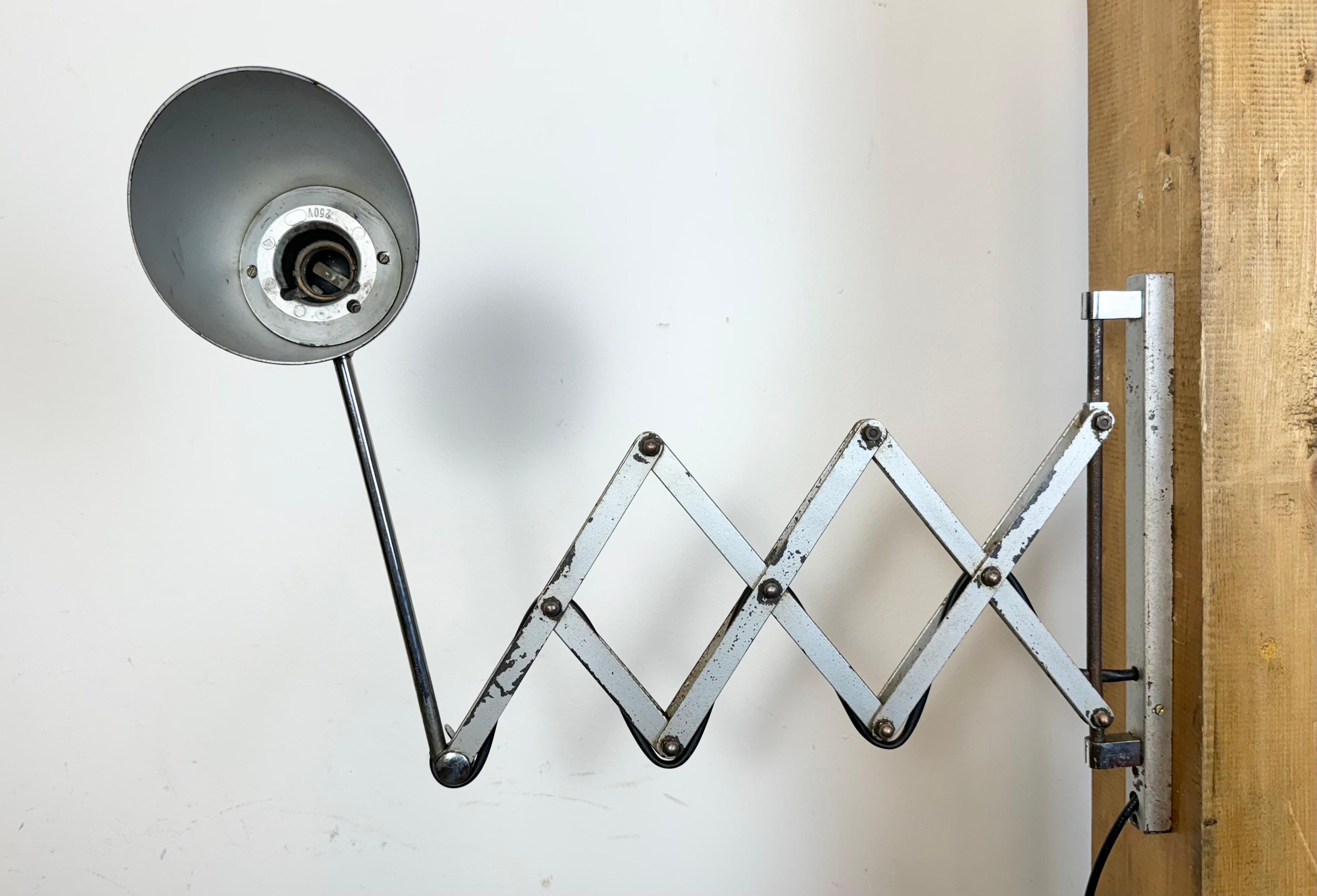 Industrial Scissor Wall Lamp, 1950s For Sale at 1stDibs