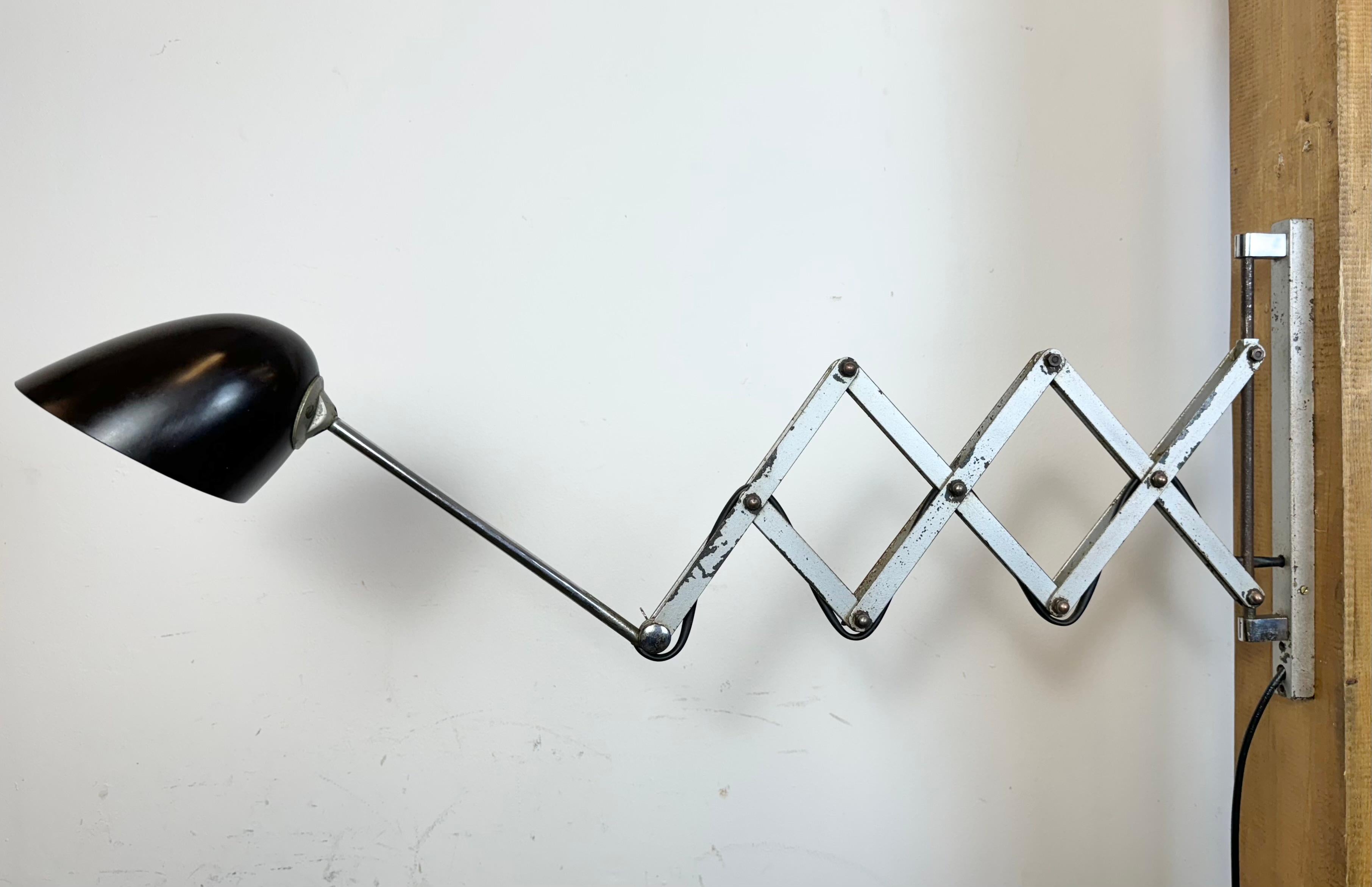 Industrial Scissor Wall Lamp, 1950s For Sale at 1stDibs
