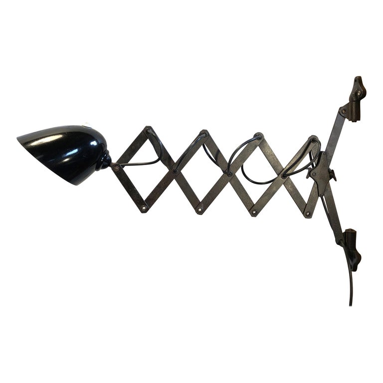 Industrial Scissor Wall Light, 1950s at 1stDibs