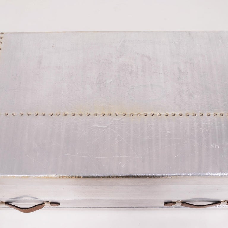 Industrial Silver Storage Trunk with Drawer at 1stDibs