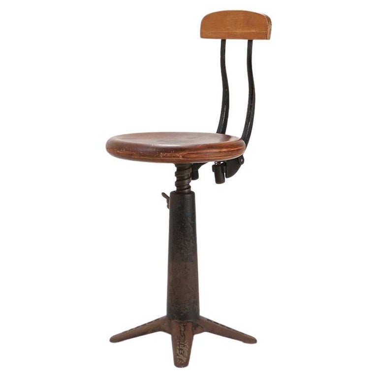 Industrial "Singer" Stool, ca.1920 at 1stDibs