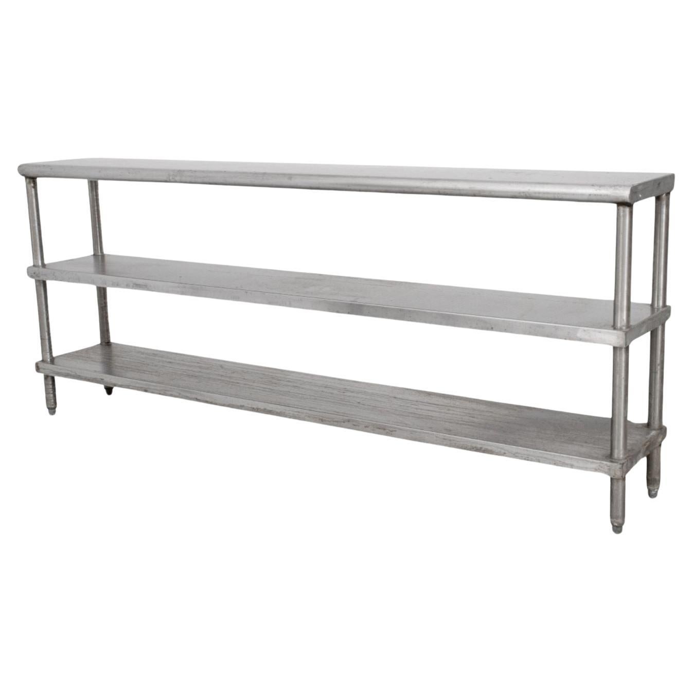 Industrial Stainless Steel 3-Tier Work Table For Sale at 1stDibs