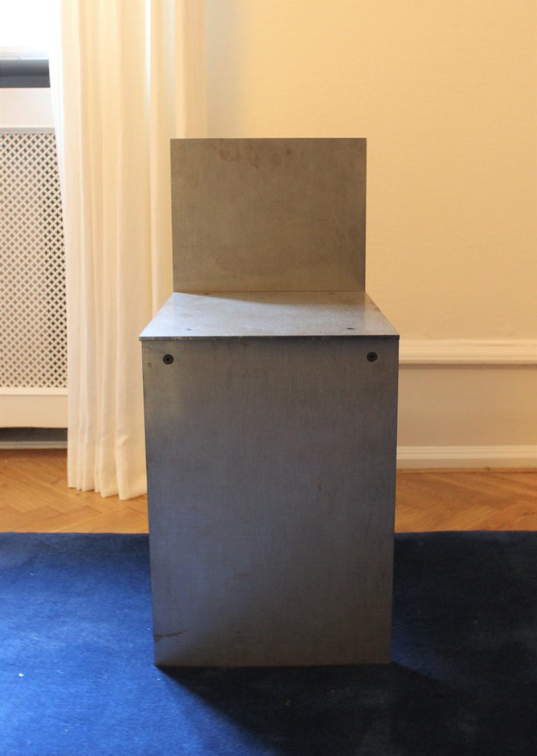 Industrial Steel and Wengé Wood Chair by Frederik Fialin For Sale at ...