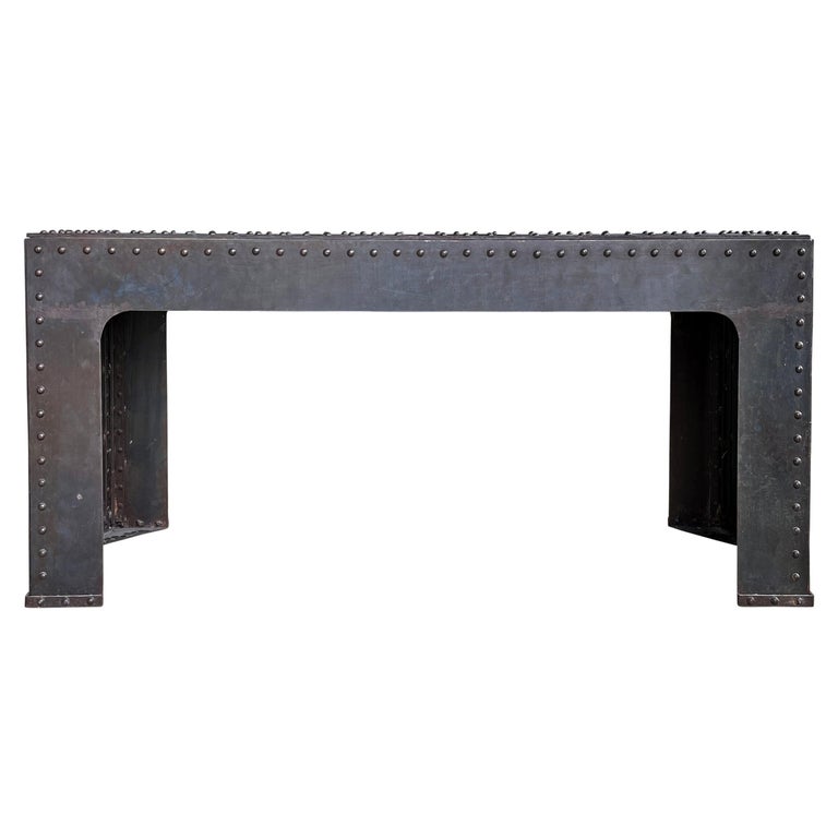 Industrial Steel Console Table at 1stDibs