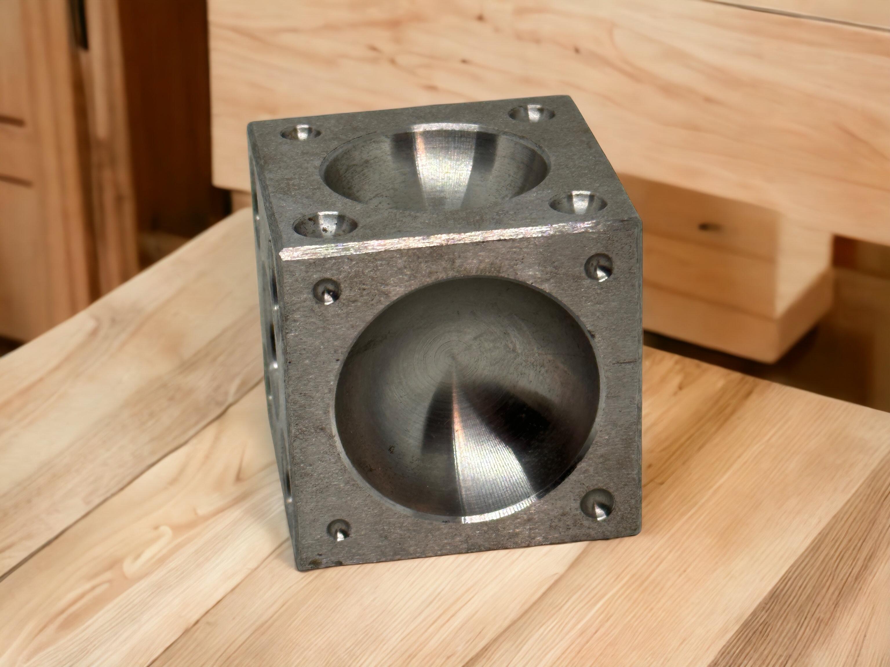 Industrial Steel Cube Scale Design Model Desk Sculpture Paperweight ...