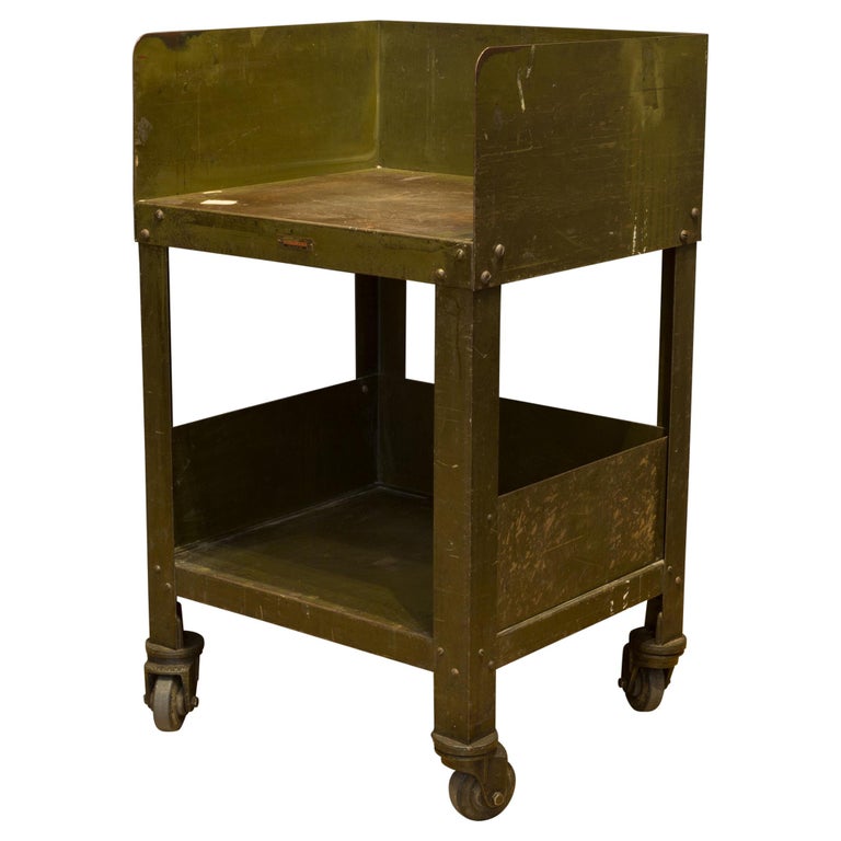 Industrial Steel Factory Trolley Cart, circa 1940-1950 For Sale at 1stDibs