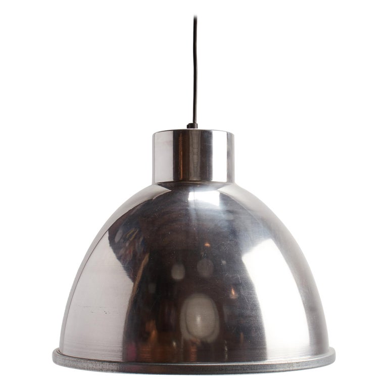 Industrial Steel Lights with Glass, Italy, 1950 For Sale at 1stDibs