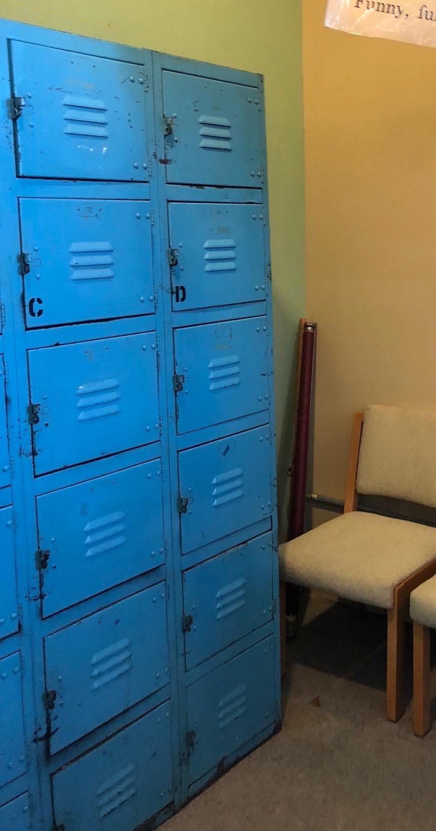 Industrial Steel Storage Locker Set. Robin's Egg Blue, 24 Cubbies ...