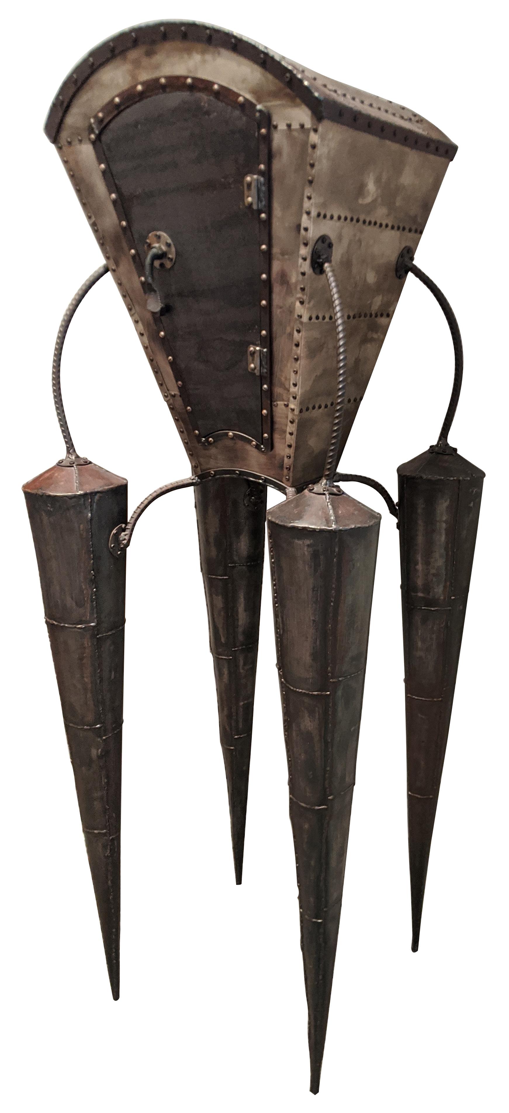 Industrial Steel Metal Steampunk Storage Cabinet Rustic Bar Liquor Case ...