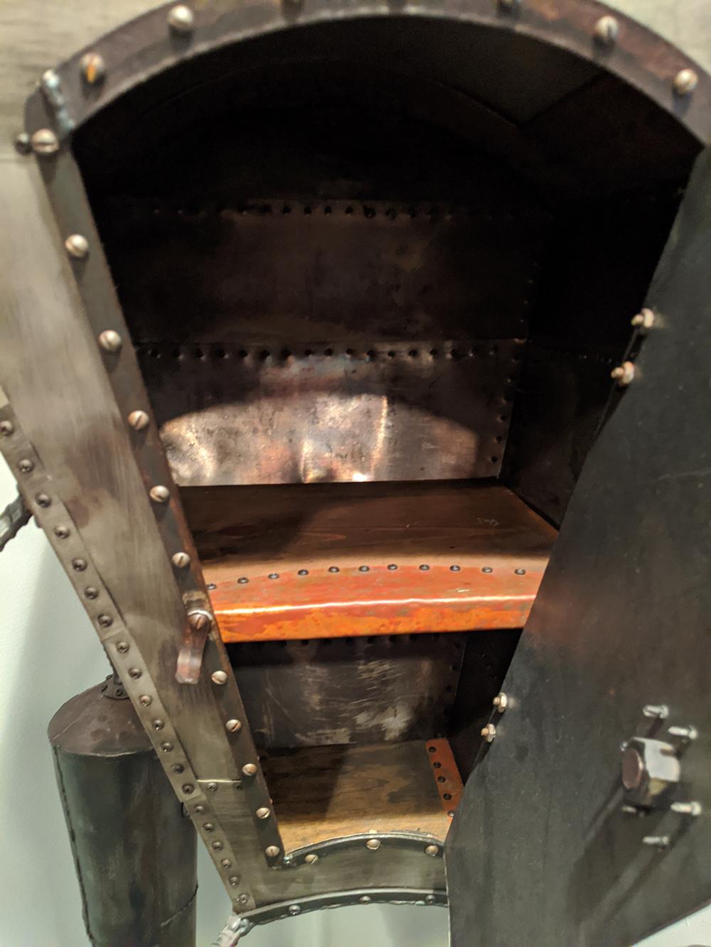 Industrial Steel Metal Steampunk Storage Cabinet Rustic Bar Liquor Case ...