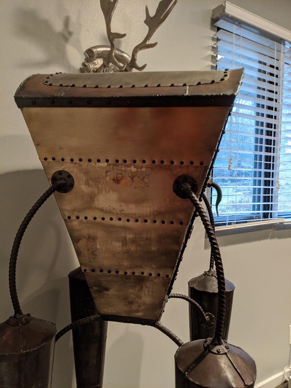 Industrial Steel Metal Steampunk Storage Cabinet Rustic Bar Liquor Case ...