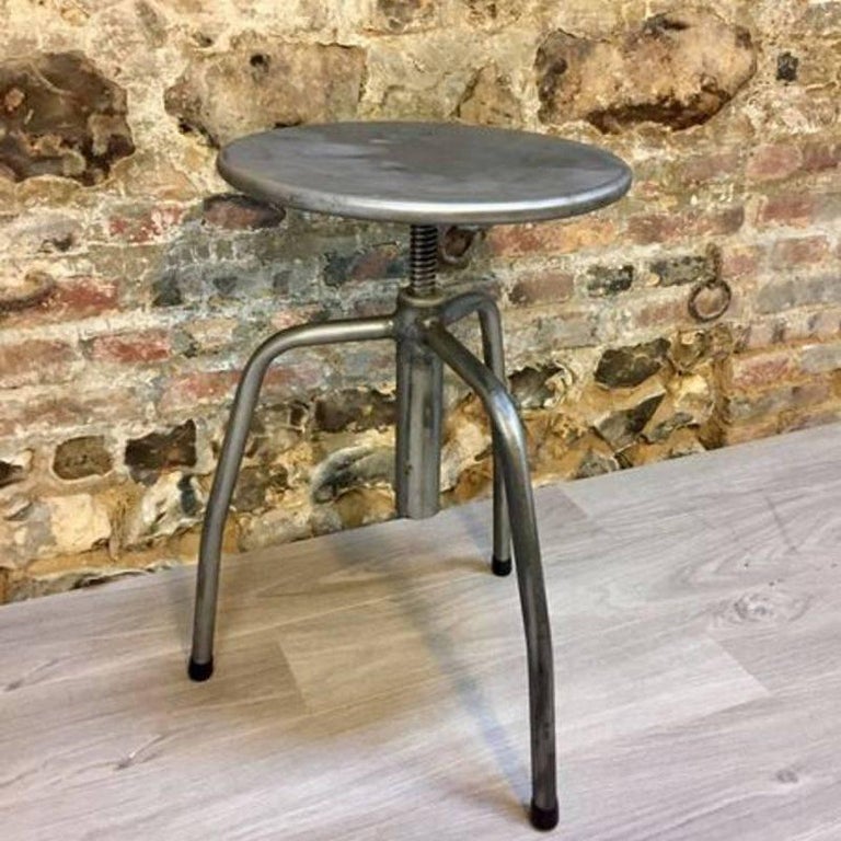 Industrial Steel Stool European Vintage at 1stDibs