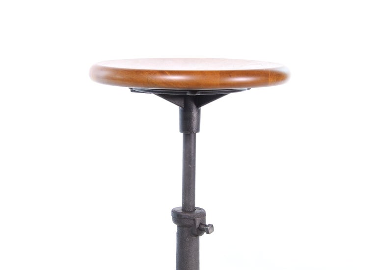 Industrial Stool Antique New Britain Machine Co. Connecticut Backless ...