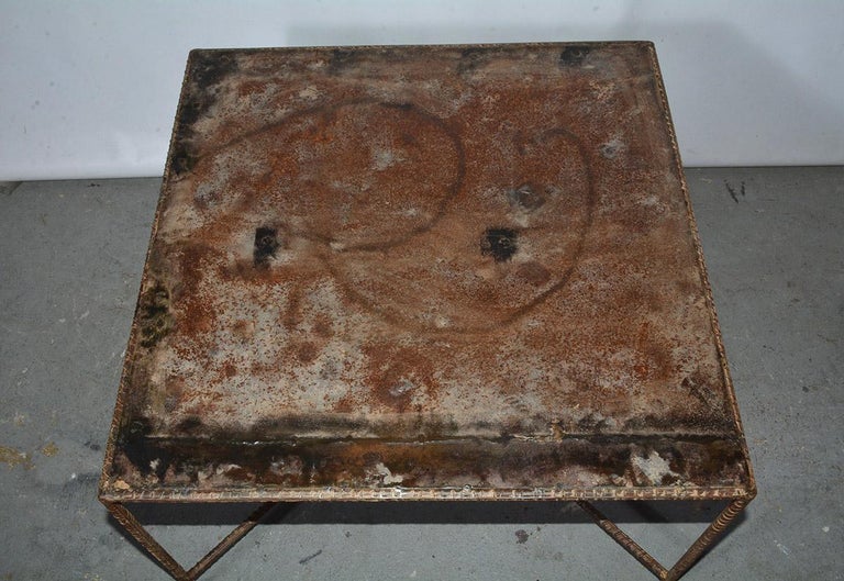 Industrial Style Square Metal Coffee Table at 1stDibs