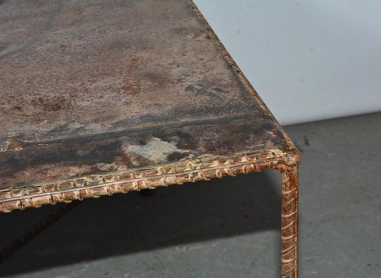 Industrial Style Square Metal Coffee Table at 1stDibs