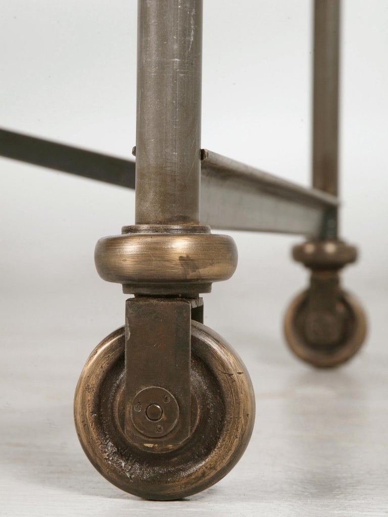 Industrial Style Steel, Bronze and Reclaimed Pine Kitchen Table or ...