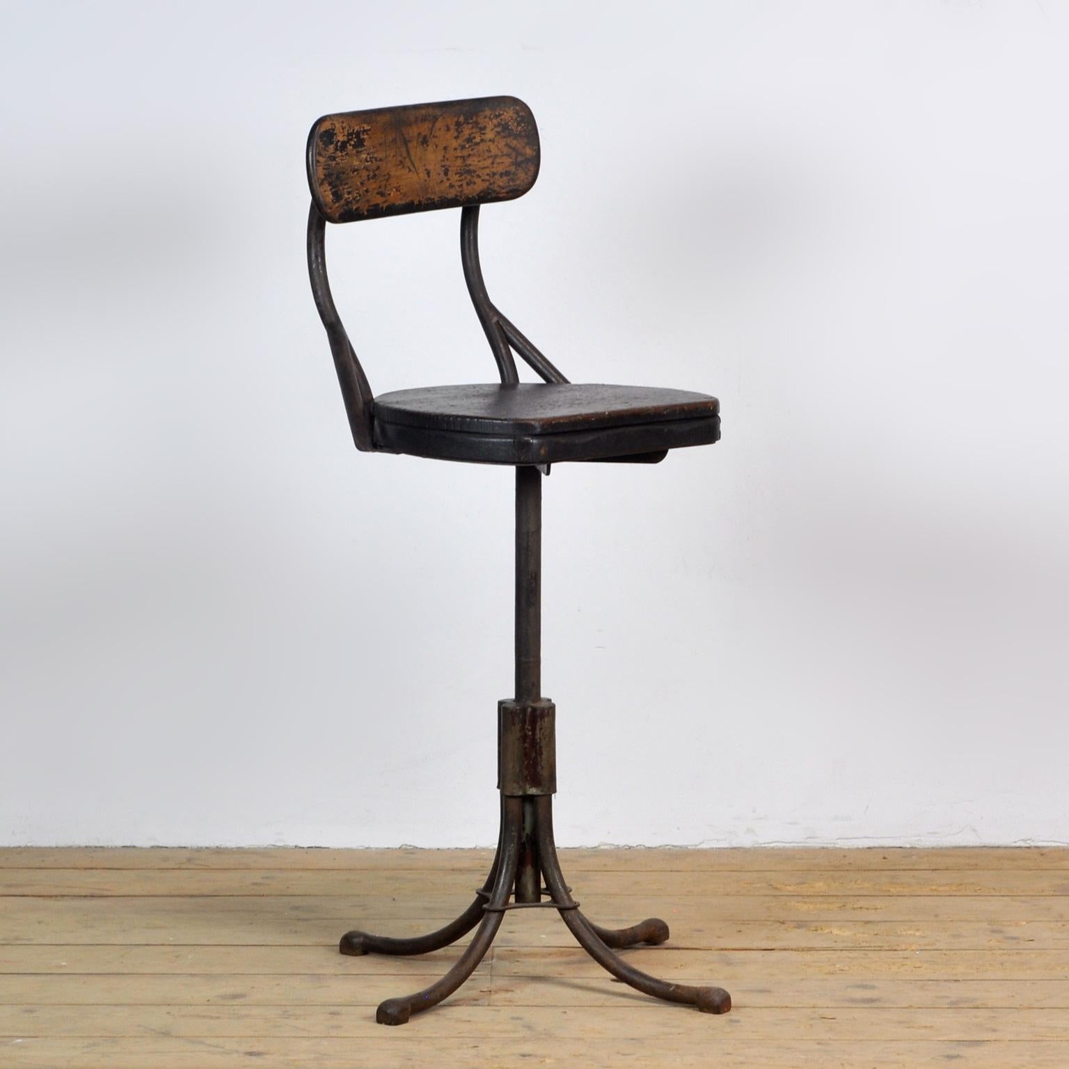 Industrial Swivel Stool, 1950’s at 1stDibs