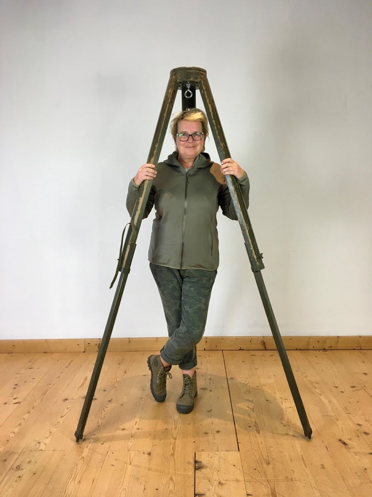 Industrial Tripod, Signal Corps Us Army, Hanging Plant Holder Base ...