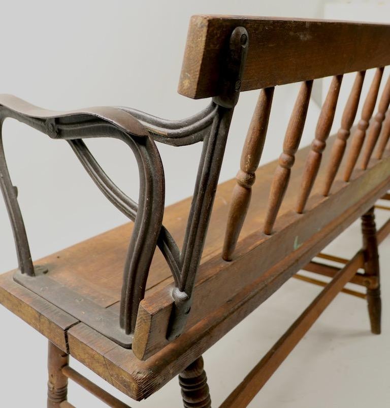 Industrial Victorian Reversible Train Station Bench at 1stDibs