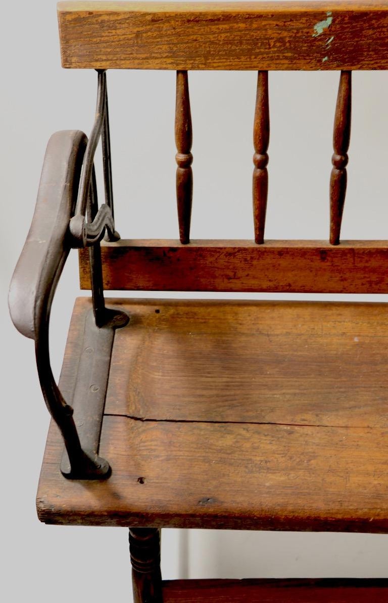 Industrial Victorian Reversible Train Station Bench at 1stDibs