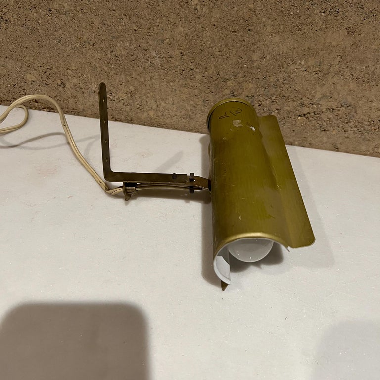 Industrial Vintage Small Tube Wall Unit Task Light in Gold For Sale at ...