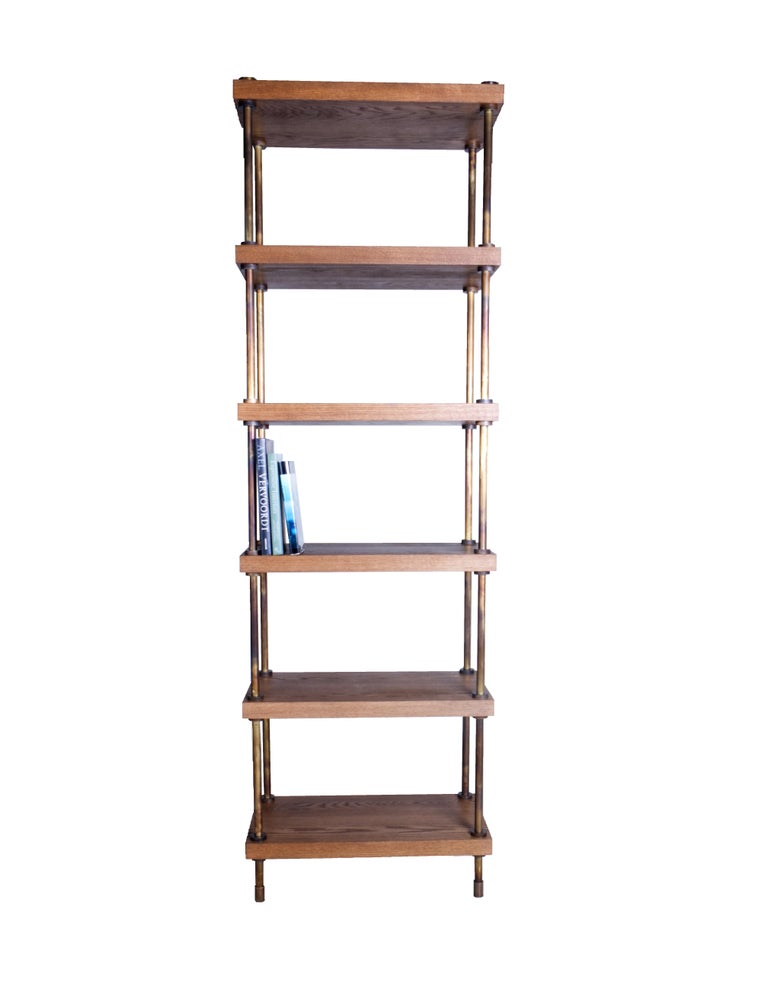 Industrial Walnut Bookshelf For Sale at 1stDibs