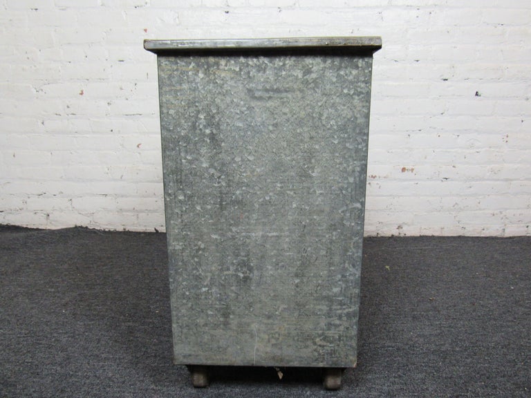 Industrial Wilder Rolling Metal Box For Sale at 1stDibs
