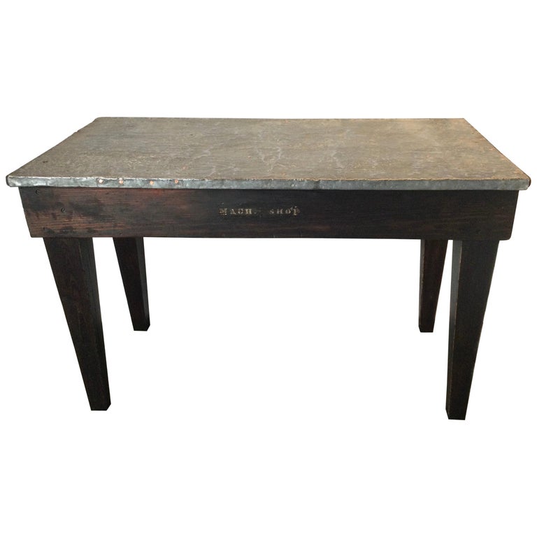 Industrial Wood and Metal Machine Shop Work Table Desk Bench For Sale ...