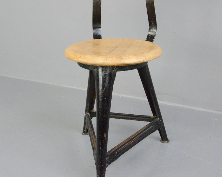 Industrial Work Stools by Ama, circa 1930s For Sale at 1stDibs