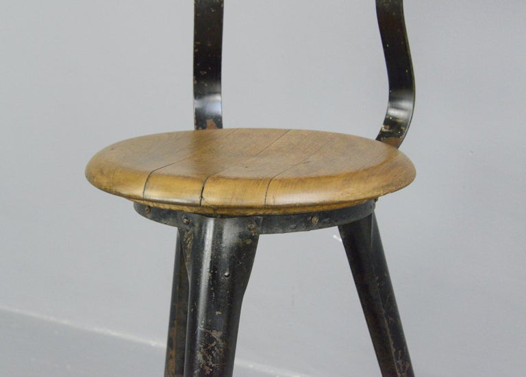 Industrial Work Stools by Ama, circa 1930s For Sale at 1stDibs