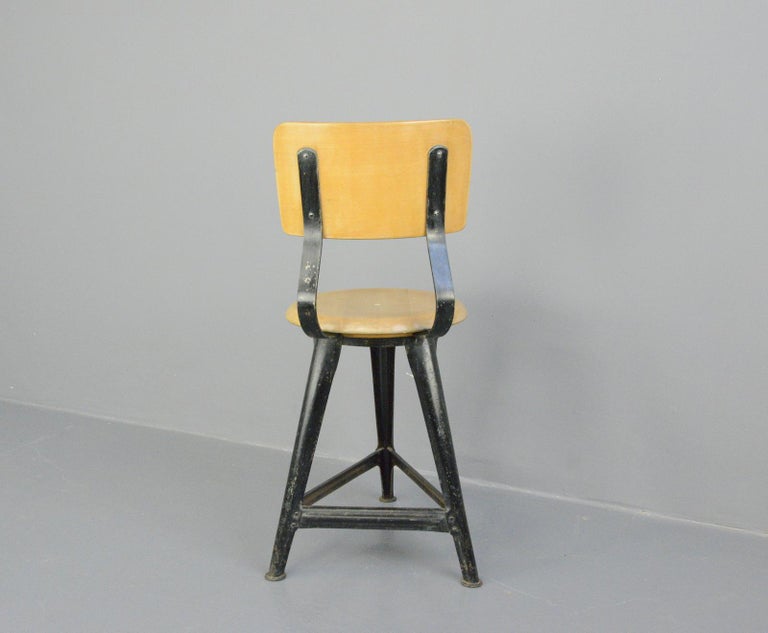 Industrial Work Stools by Ama, circa 1930s For Sale at 1stDibs