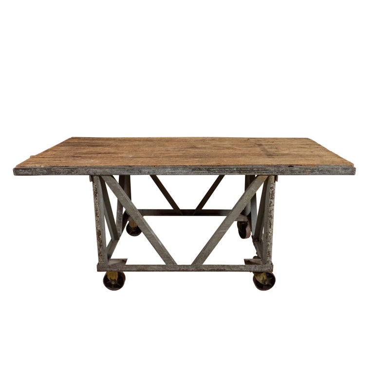 Industrial Work Table For Sale at 1stDibs