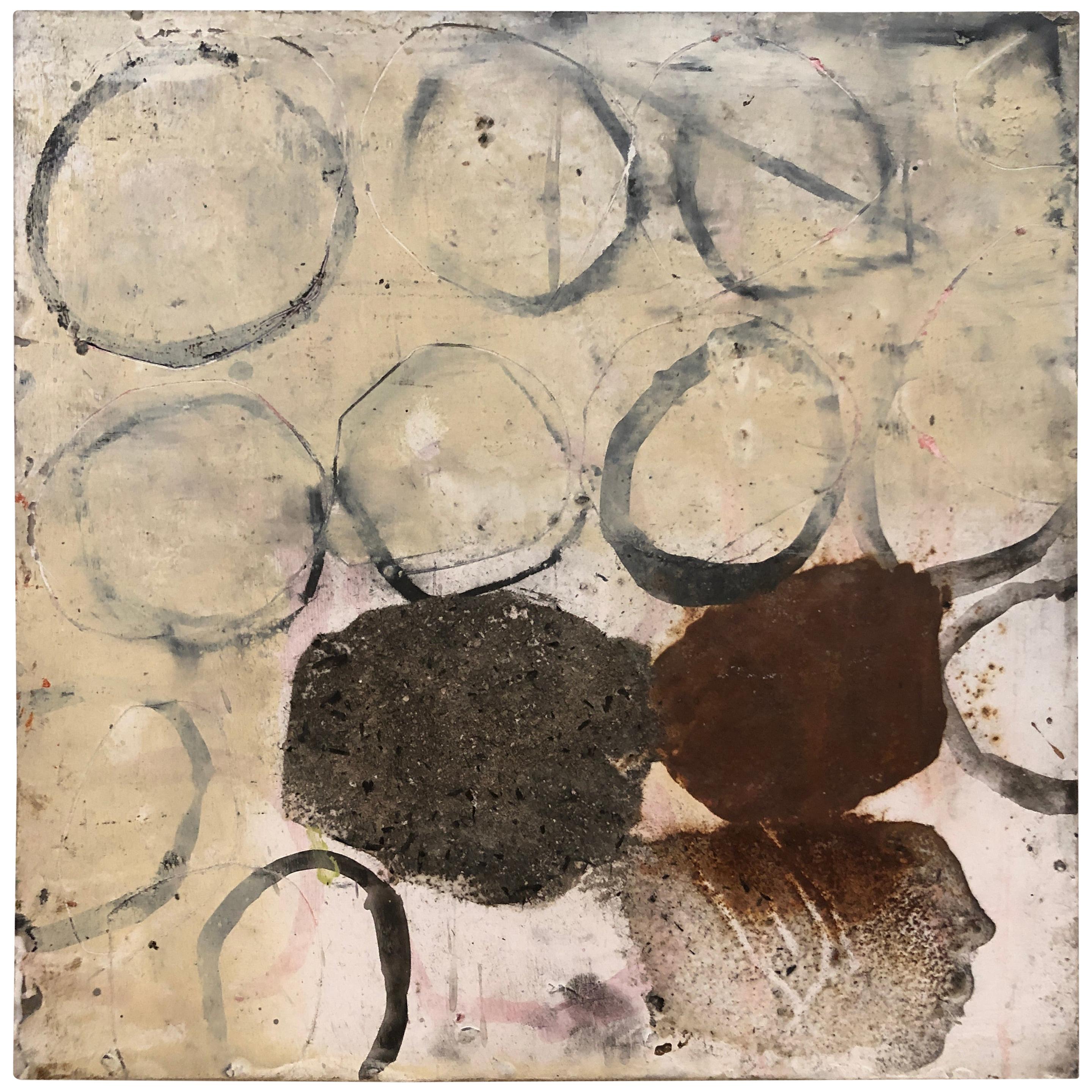 Ines Hildur German Artist Painter Dark Black over Black, Mixed-Media on ...