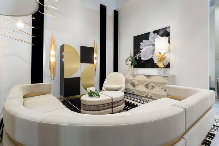 INES SNAKE BUFFET CABINET - Modern Bleached Walnut Cabinet + Authentic ...