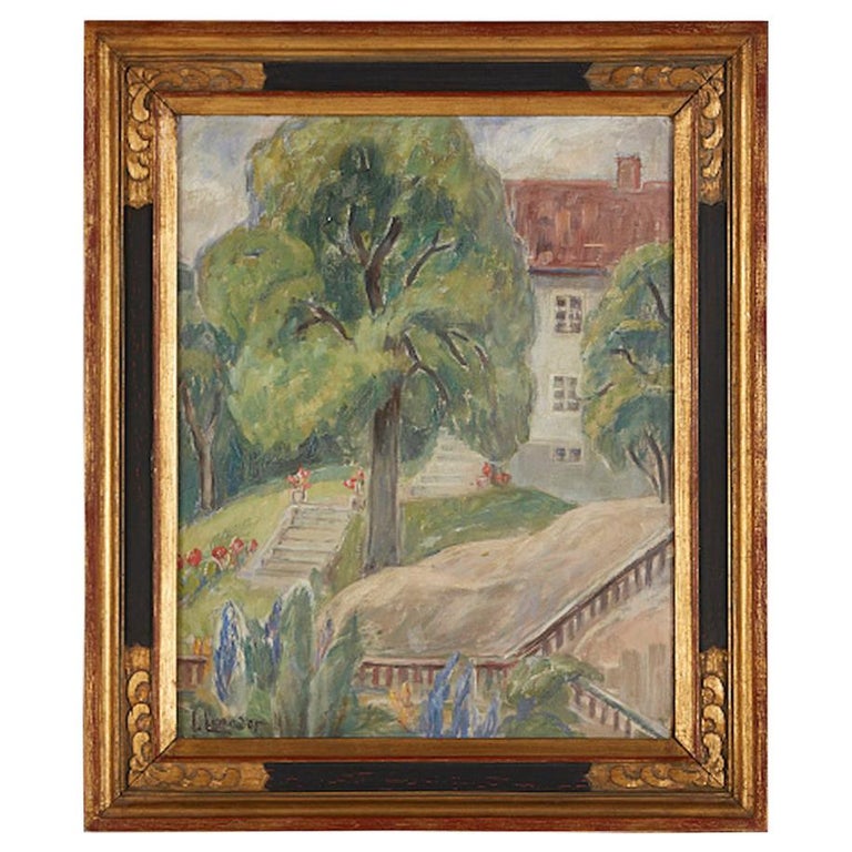 Inez Leander Oil Painting on Canvas, Signed For Sale at 1stDibs